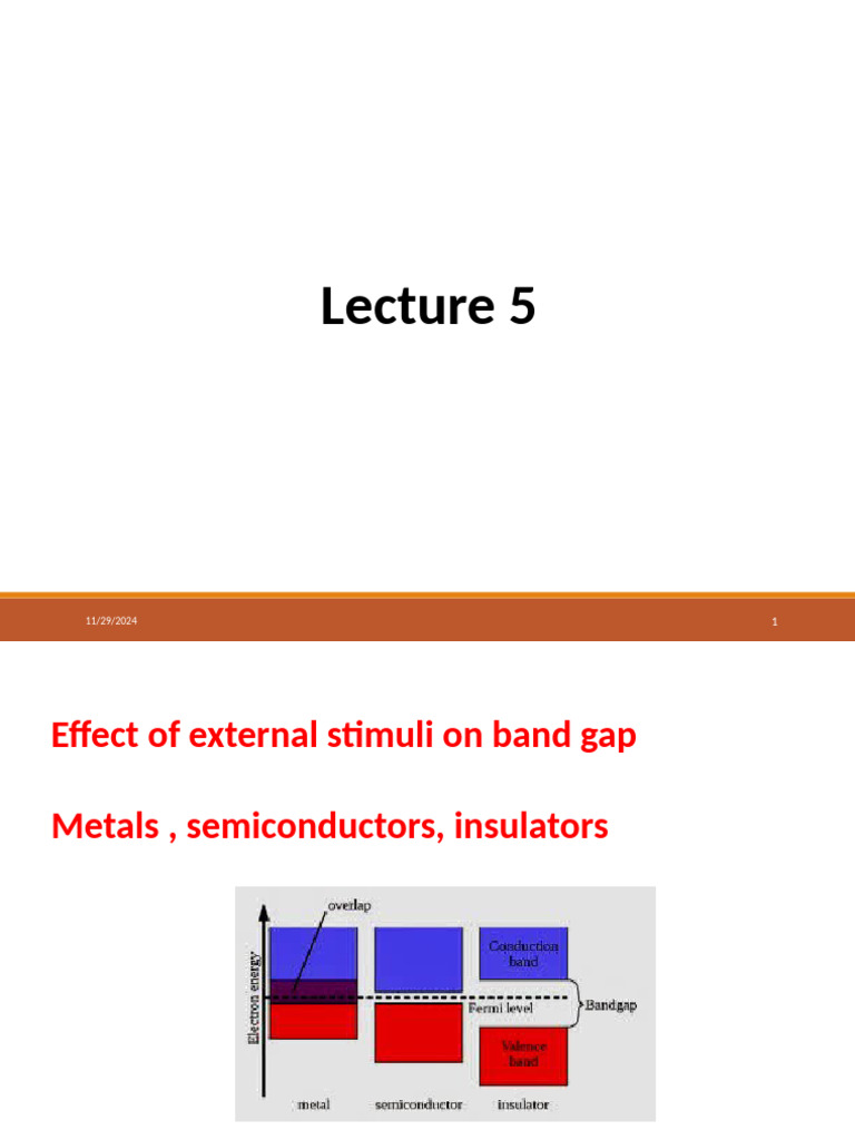 Lecture 5 | PDF | Band Gap | Waves