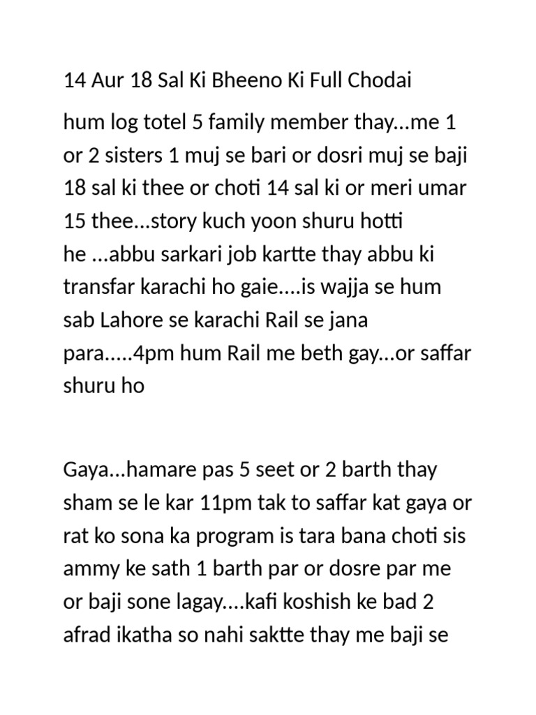 14 Aur 18 Sal Ki Bheeno Ki Full Chodai | PDF | Clothing