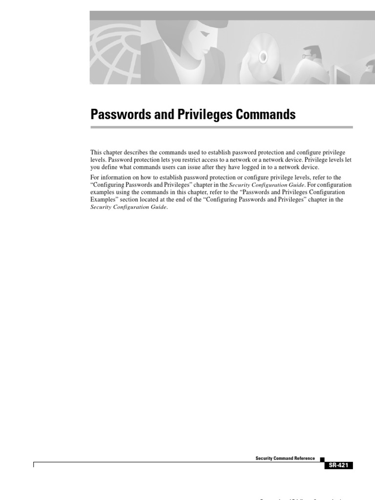 Passwords and Privileges Commands | PDF | Password | Command Line Interface