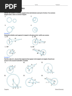 Tangents and Segment Lengths Worksheet | PDF | Circle | Differential ...