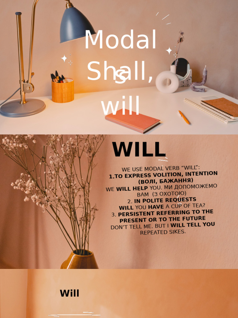 Understanding Modal Verbs: Will, Would, Shall | PDF