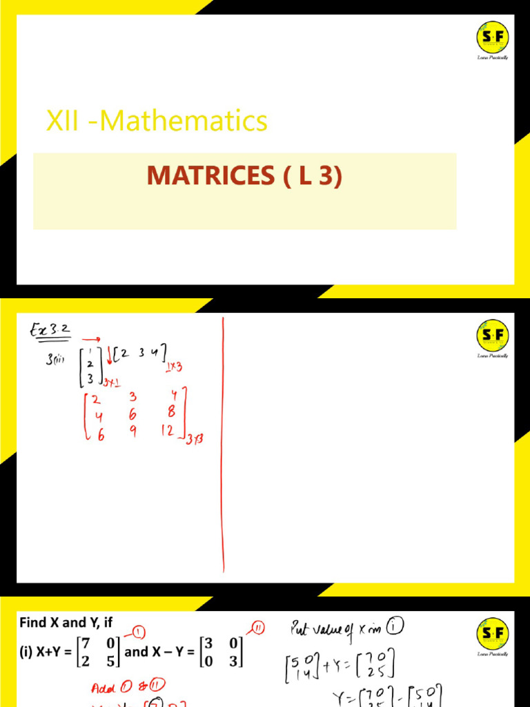 Matrices L-3 | PDF