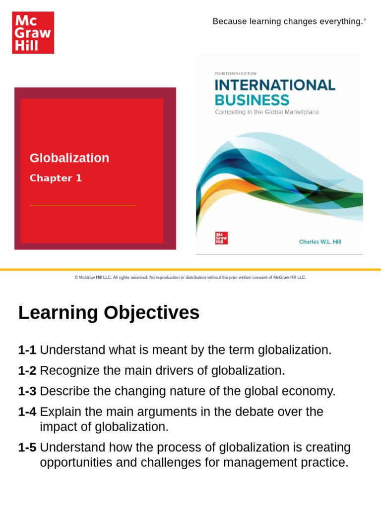 Hill 14e Chap01 PPT Accessible | PDF | Globalization | World Trade Organization