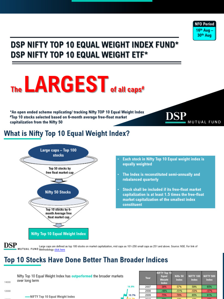 DSP Nifty Top 10 Equal Weight Fund Overview | PDF | Stock Market Index ...