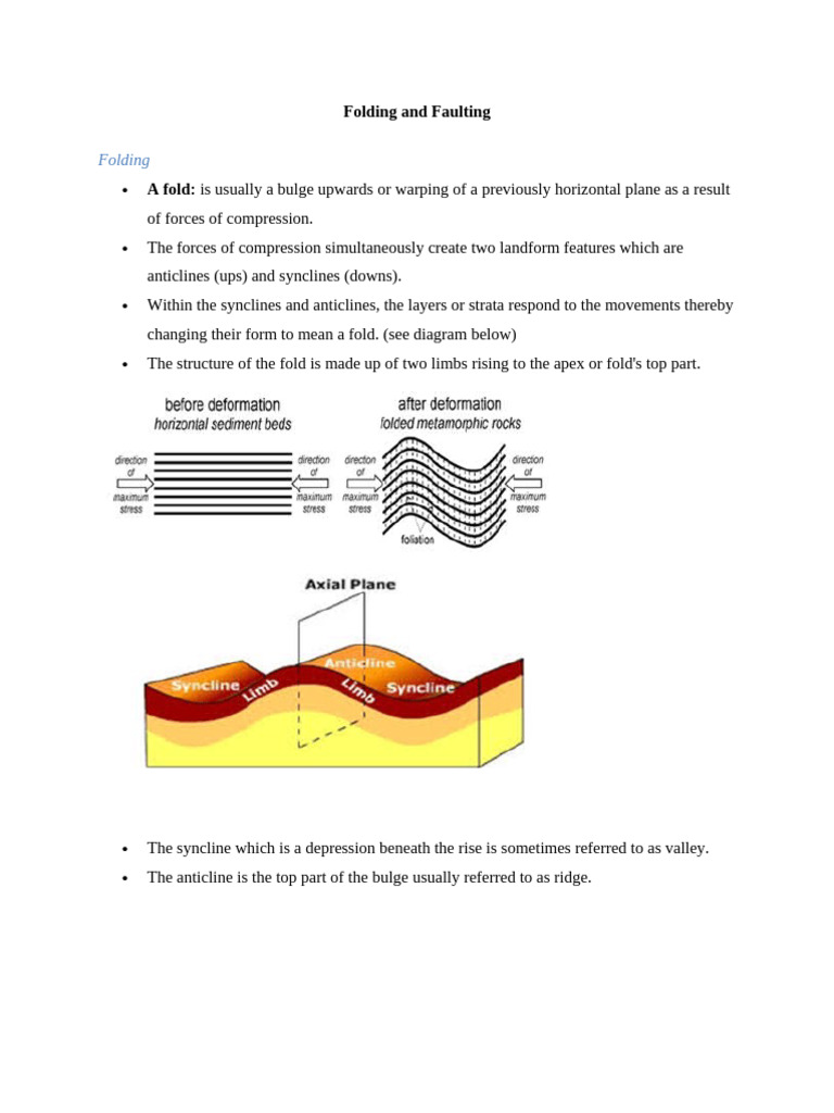 Folding and Faulting - Geomo | PDF | Lava | Volcano