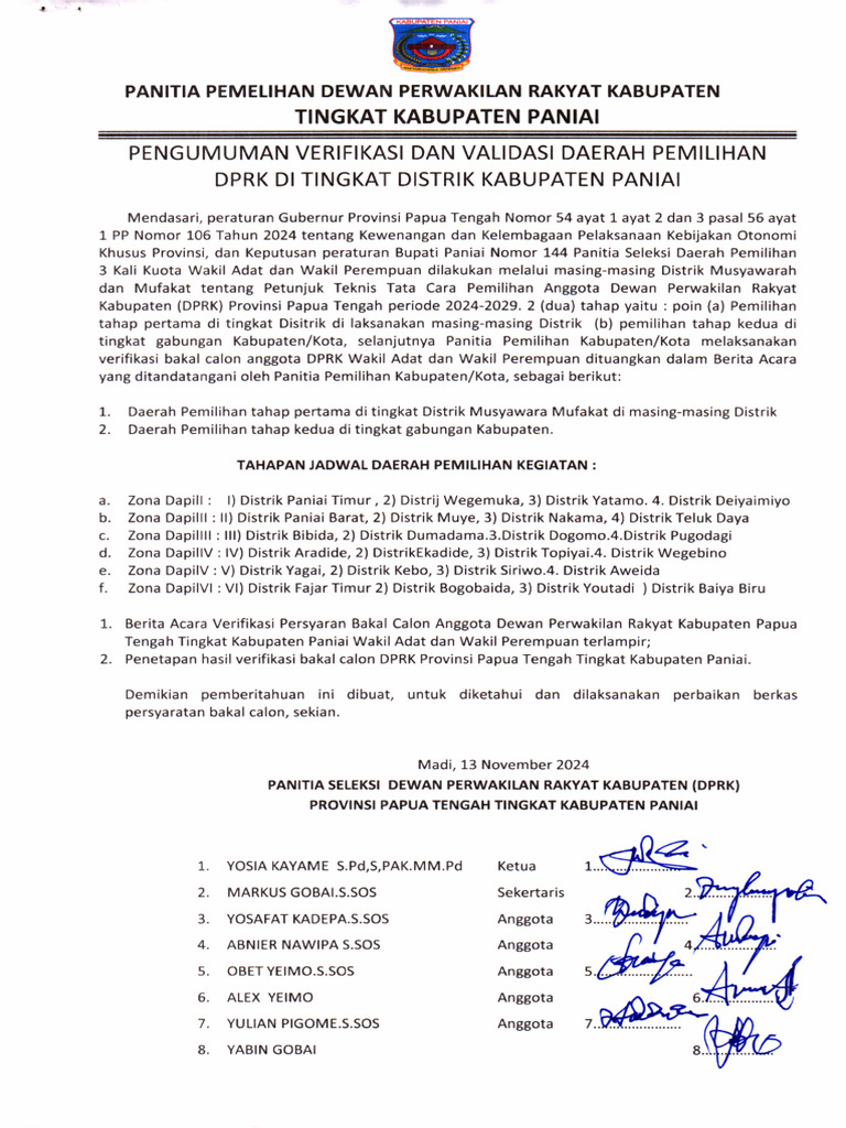 Hasil Penetapan DPRK | PDF