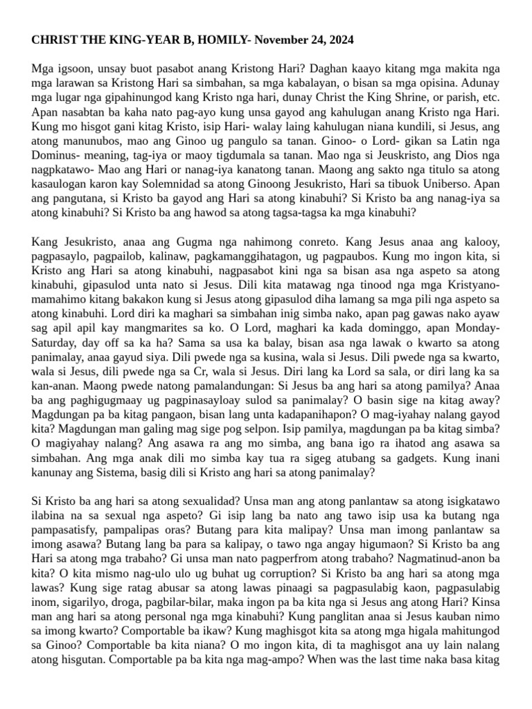 Christ The King | PDF