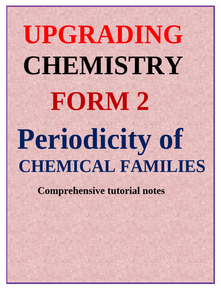 Periodicity of Chemical Families | PDF | Chlorine | Ionic Bonding