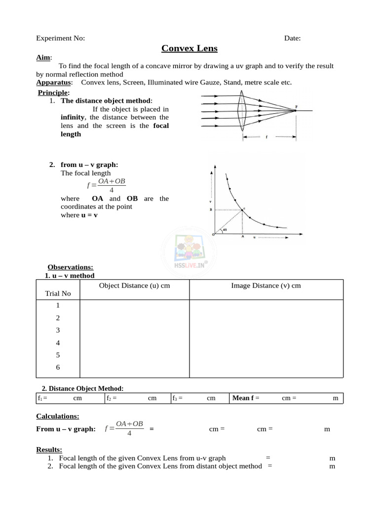 Hsslive Xii-Convexlens Uv Graph | PDF