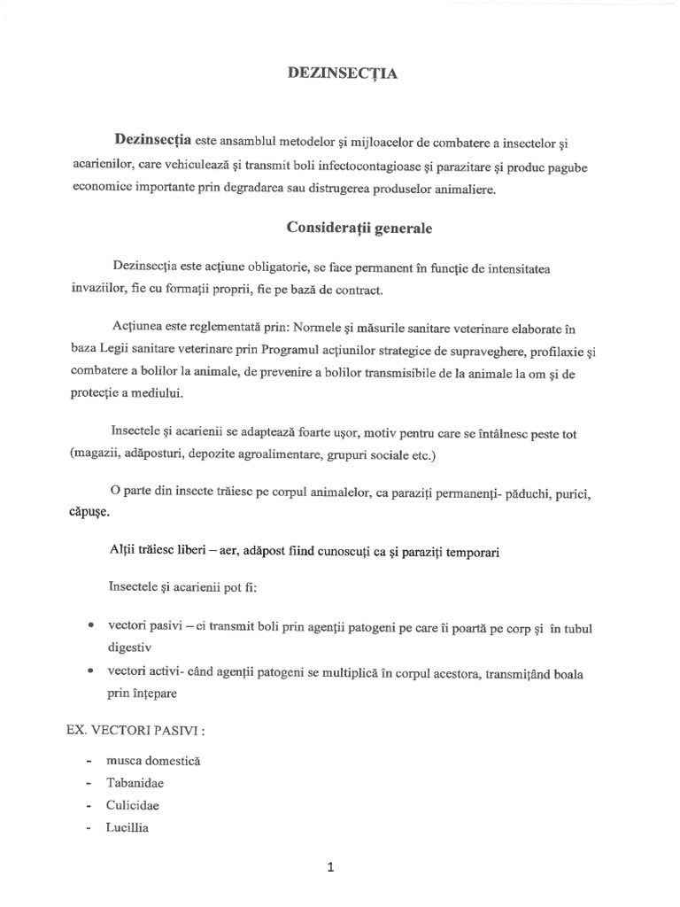 Model Dezinsectia | PDF