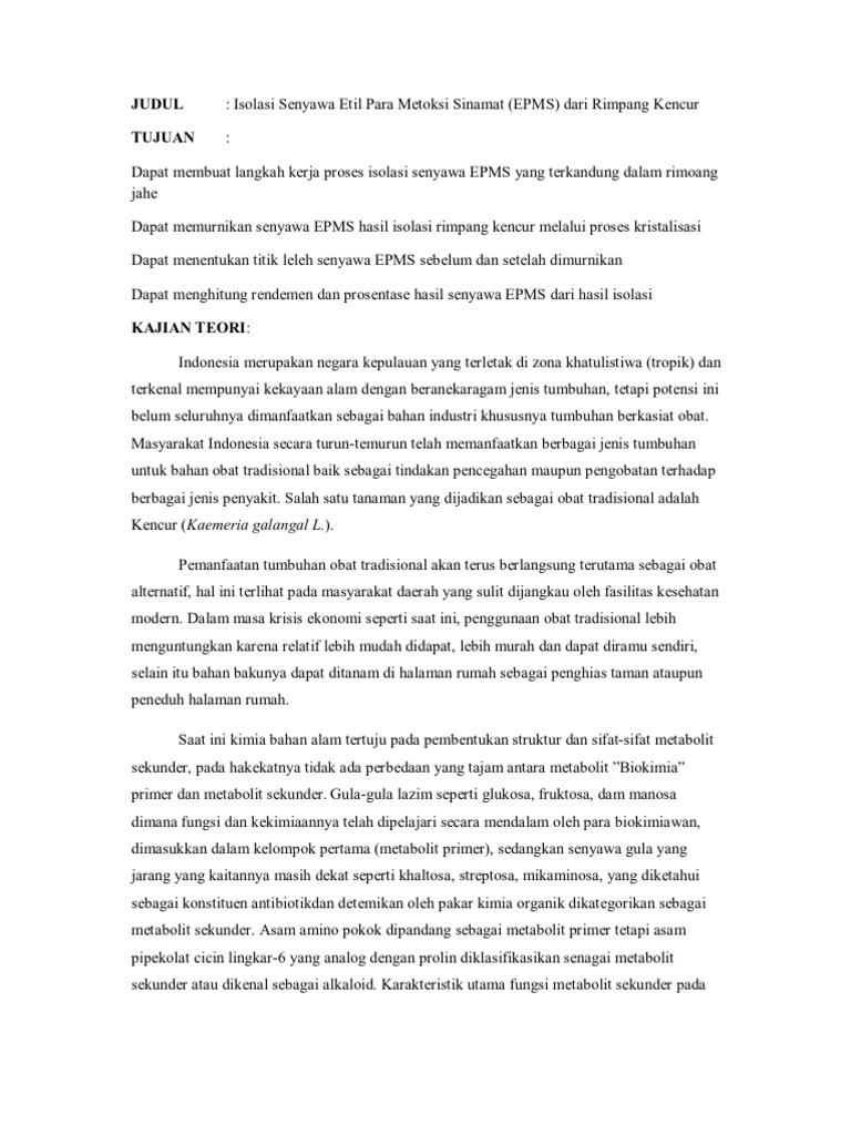 Laporan EPMS | PDF | Griya & Taman | Kesehatan Holistik