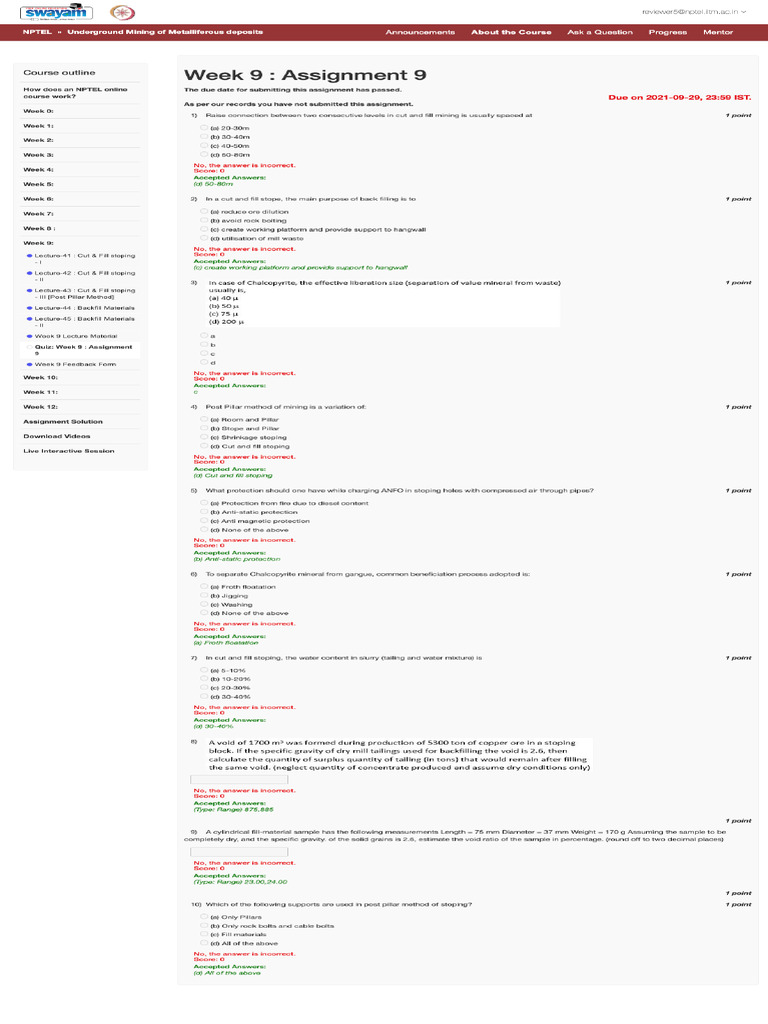 Noc21 mm39 Assignment Week 9 | PDF