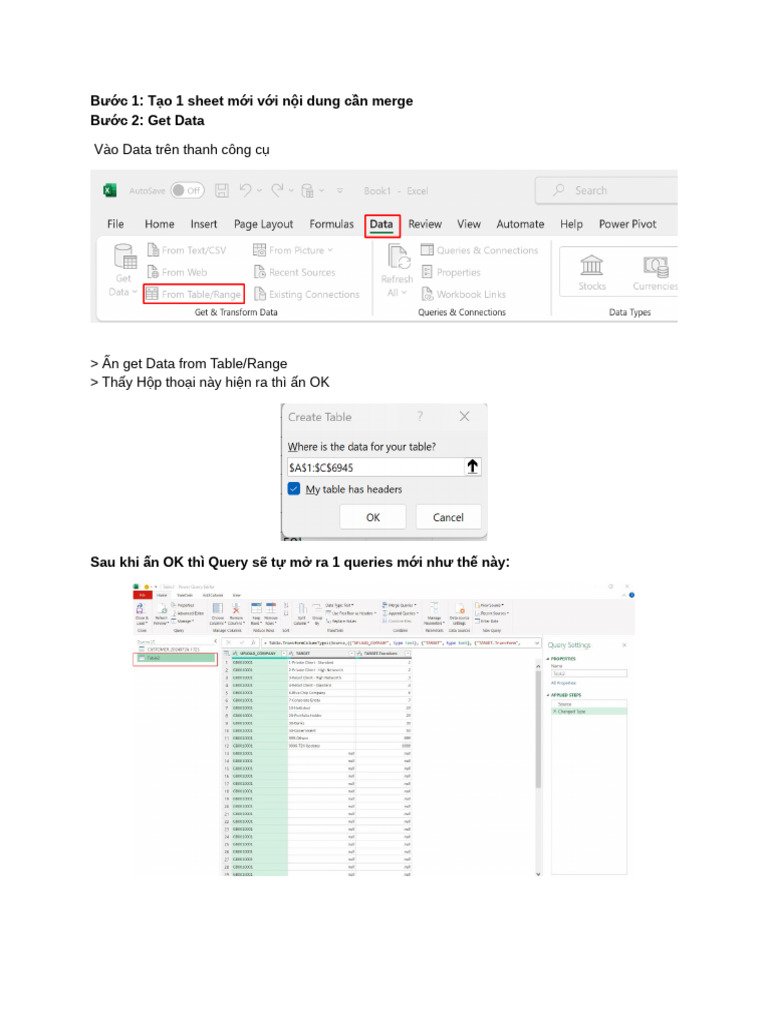 Cách Merge Queries | PDF