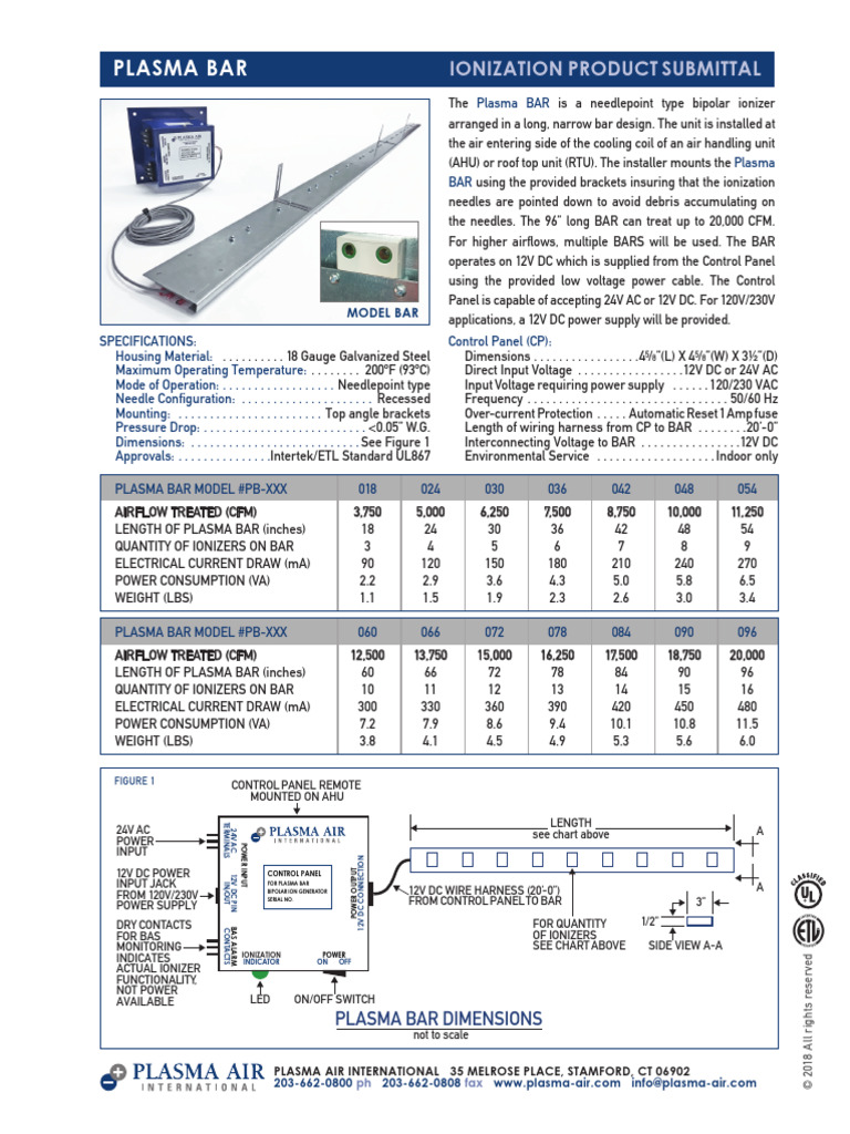 PLASMA_BAR_SUBMITTAL | PDF | Power Supply | Alternating Current