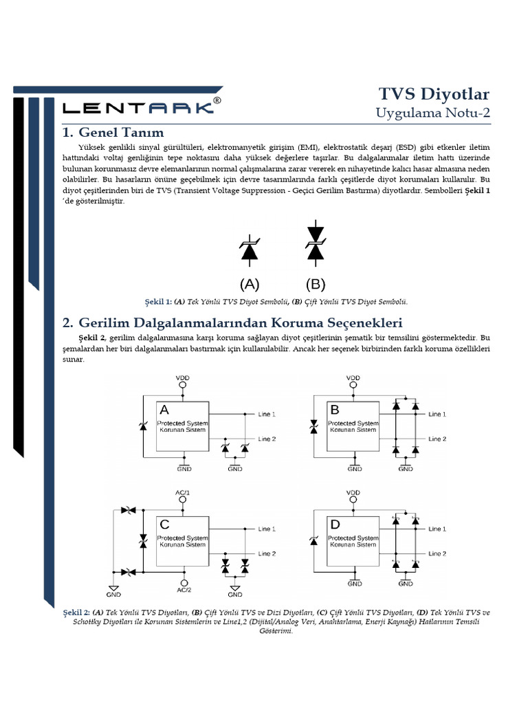 TVS Diyotlar Uygulama Notu 2 | PDF