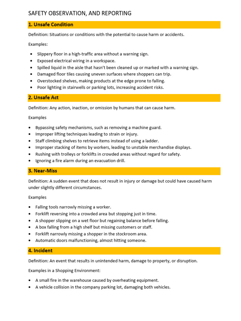 SAFETY OBSERVATION | PDF | Forklift | Safety