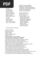 Vocabulario Familiar: Inglés y Español | PDF | Familia | Sociedad