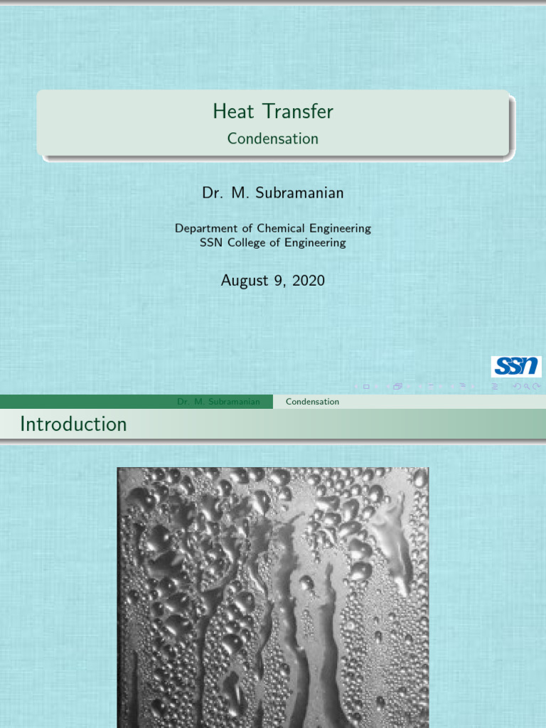 Heat Transfer in Condensation Processes | PDF | Heat Transfer | Liquids
