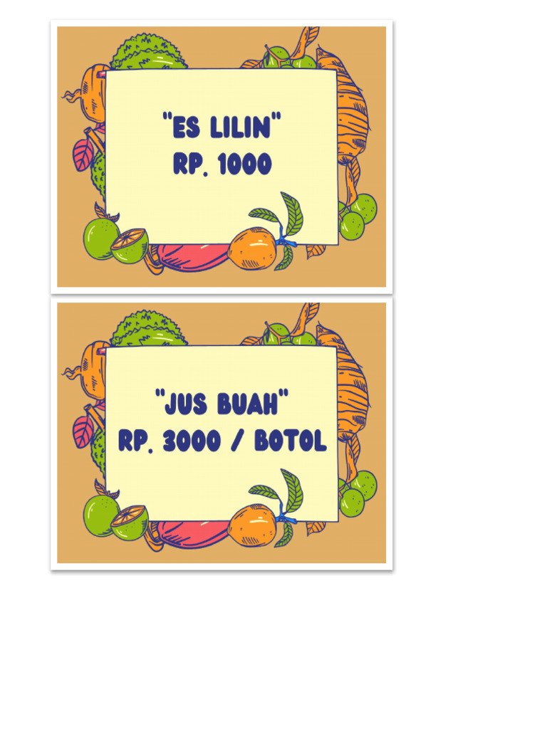 Label Display Minuman | PDF