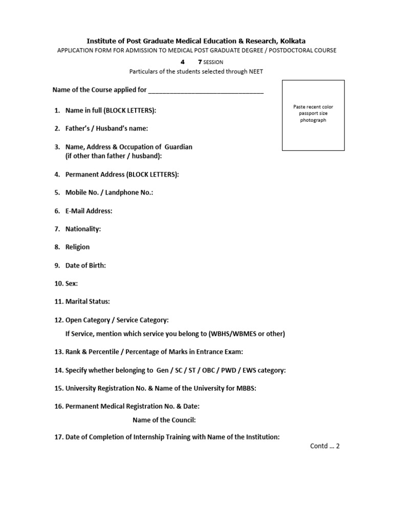 Pg Admission 2024 College Admission Form Pdf University And College