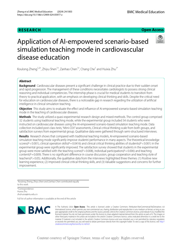Application of AI-empowered Scenario-Based Simulat | PDF | Simulation ...