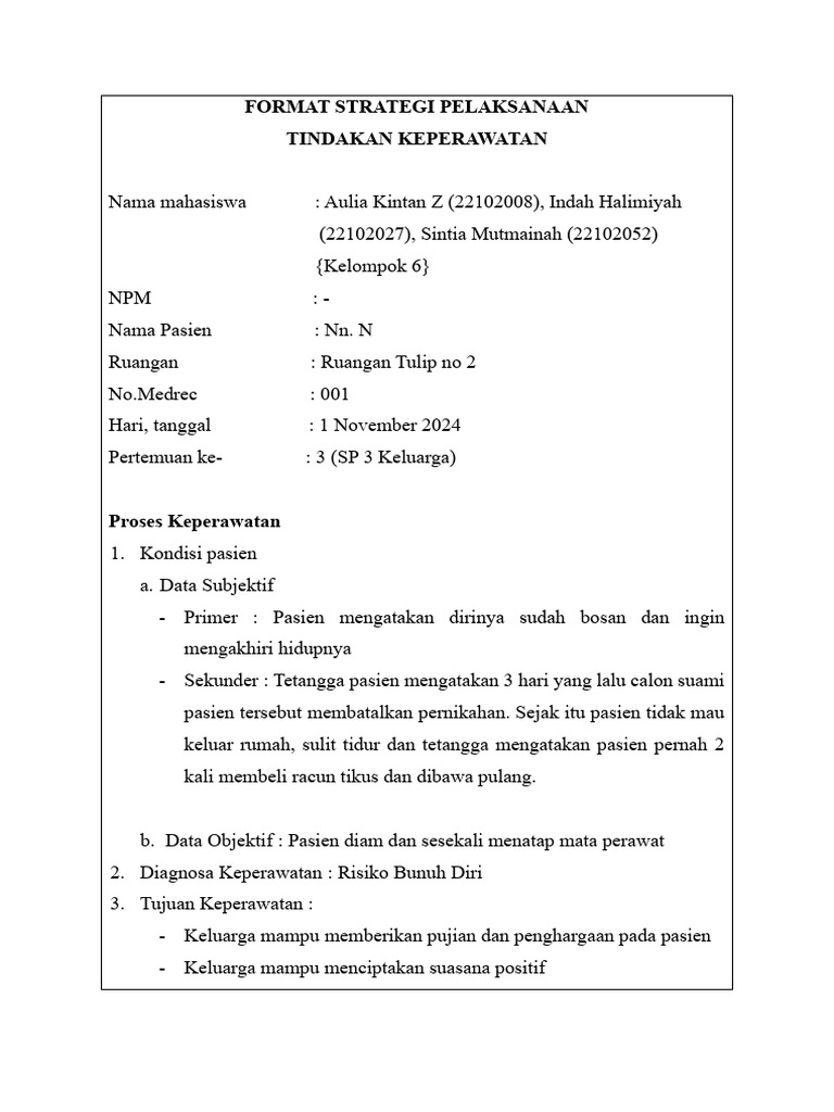 SPTK Sp3 Keluarga RBD | PDF