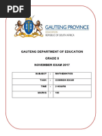 Mathematics Grade 8 Term 3 2023 Test-1 | PDF | Euclidean Geometry ...