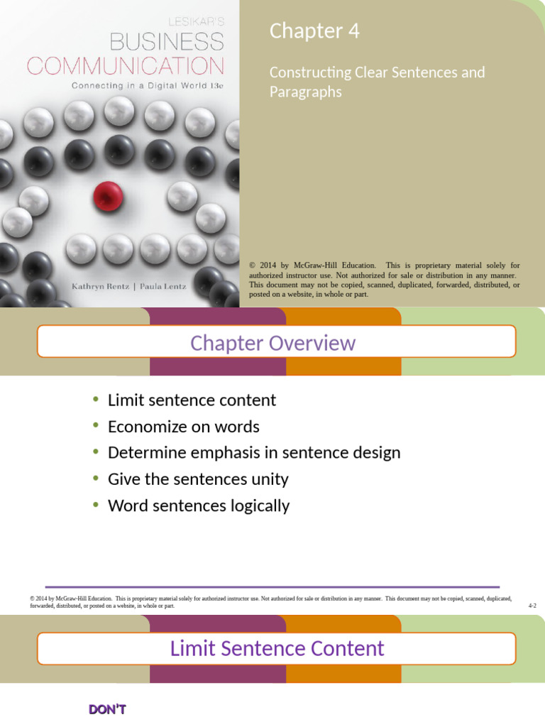 Chapter 4 Constructing Clear Sentences and Paragraphs | PDF | Chart
