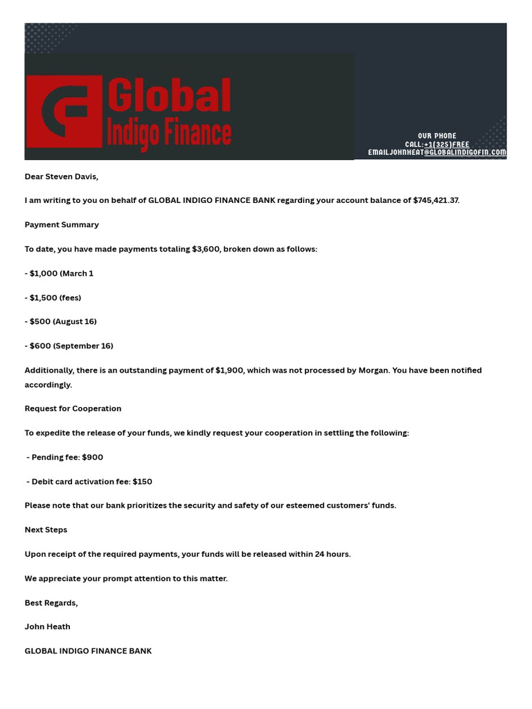 Global Indigo Finance | PDF