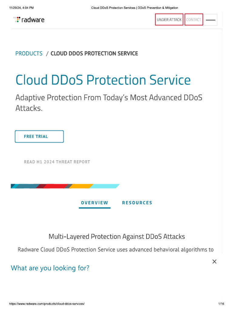 Radware Cloud DDoS | PDF