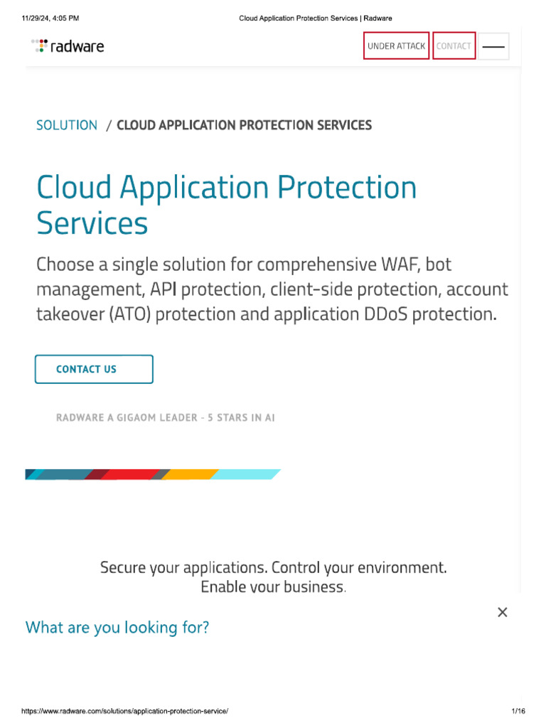 Radware Cloud Application Protection | PDF