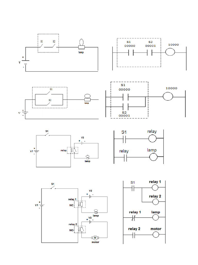 Comparison From Conventional Electrical Wiring To Ladder Diagram | PDF