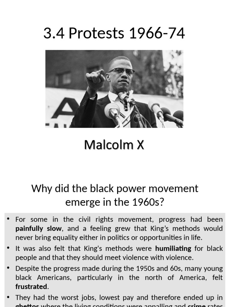 3.4 Protests 1966-74 - Malcolm X | PDF | Malcolm X | Black Power