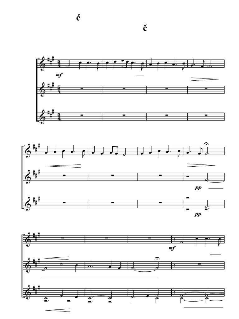 Cvece Cafnalo Za Deciji Hor (Aranzman Bojan Stankovic) .Mus | PDF