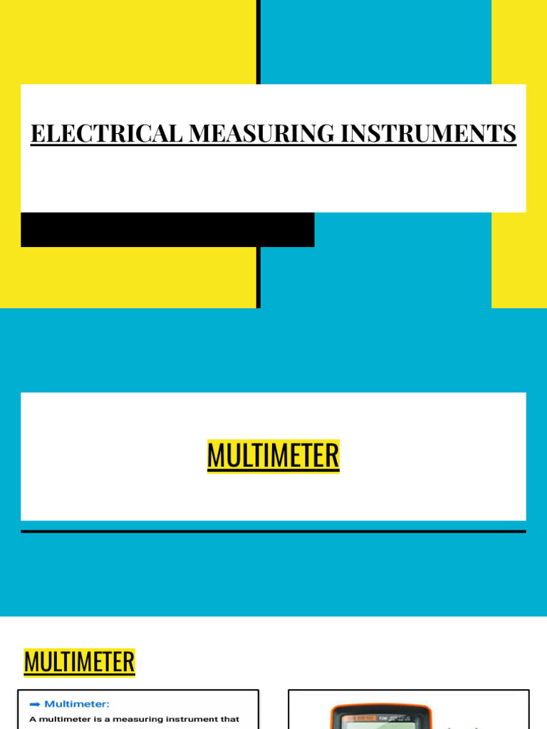 Electrical Measuring Instruments | PDF