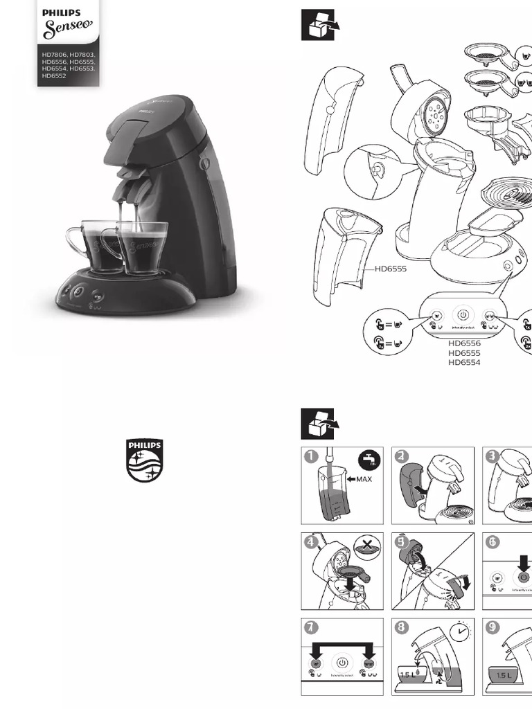 Mode D'emploi Philips Senseo Original HD7806 (Français - 13 Des Pages ...