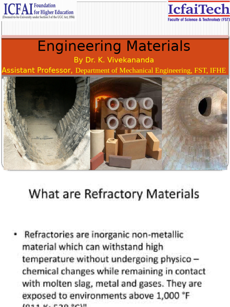 Lecture-18 Refractory Materials | PDF | Refractory | Porosity