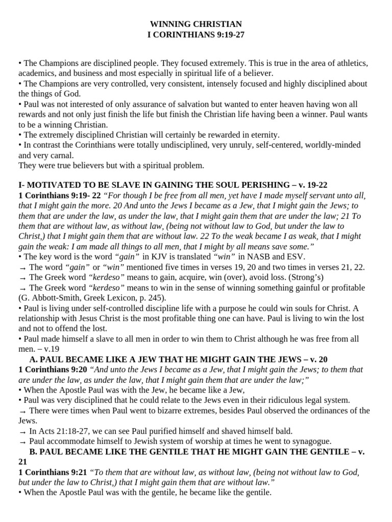 Soul-WINNING CHRISTIAN Pastor Briol November 2024 | PDF | Paul The ...