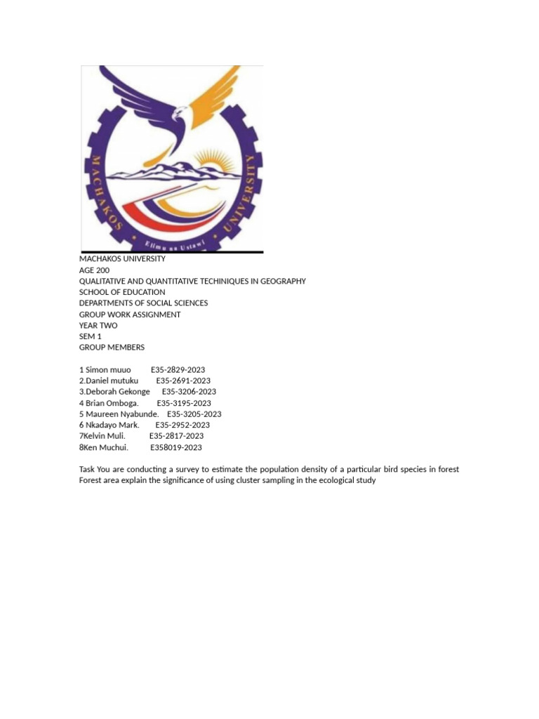 DOC-20241015-WA0001-2 | PDF | Sampling (Statistics) | Ecology