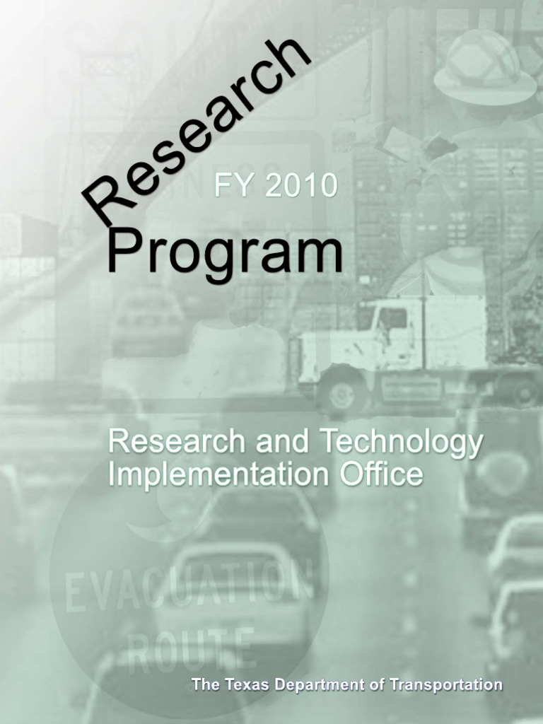 Texas Research Program 2010 | PDF | Road Surface | Concrete