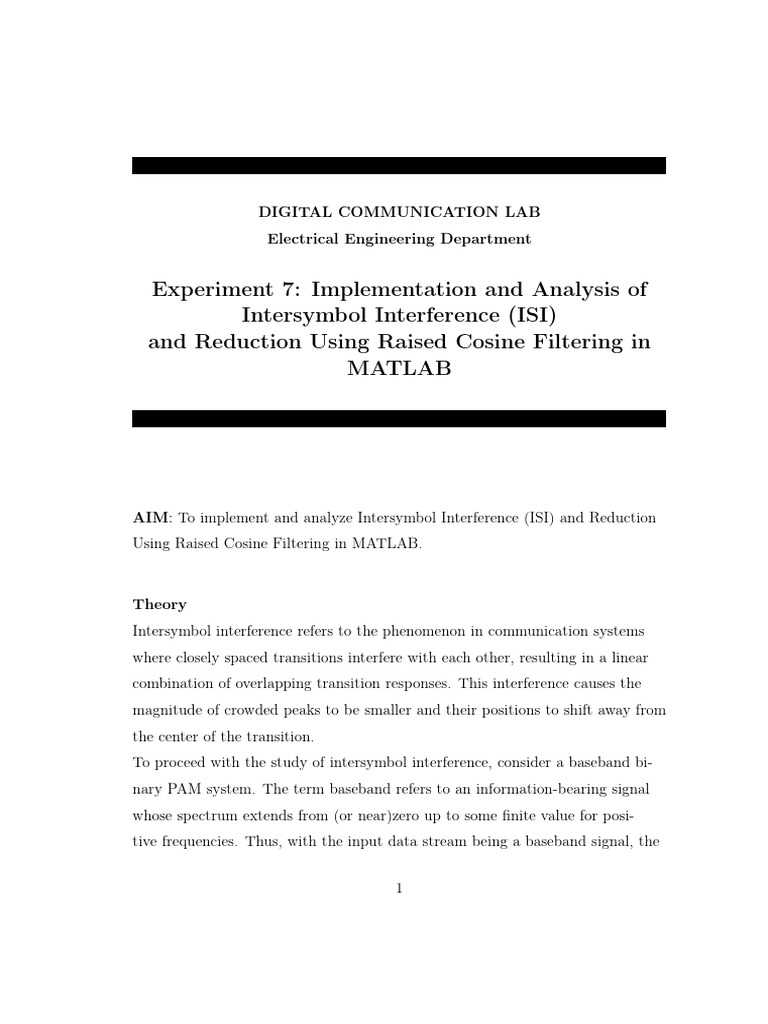 Lab 7 | PDF | Bandwidth (Signal Processing) | Filter (Signal Processing)