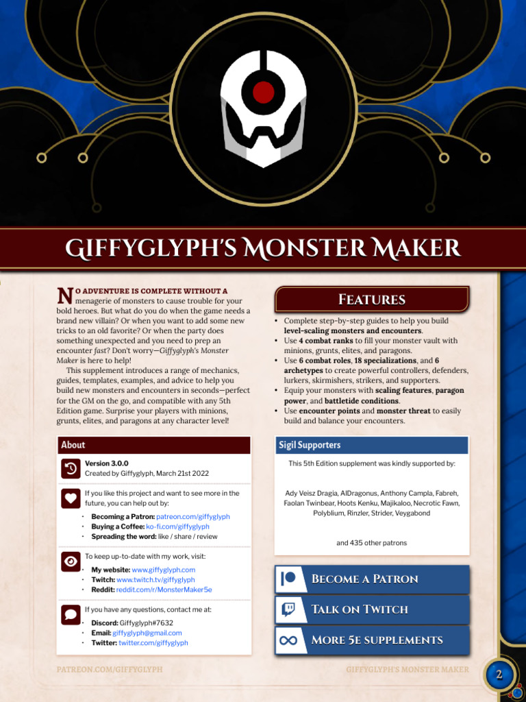 Giffyglyph's Monster Maker Guide | PDF