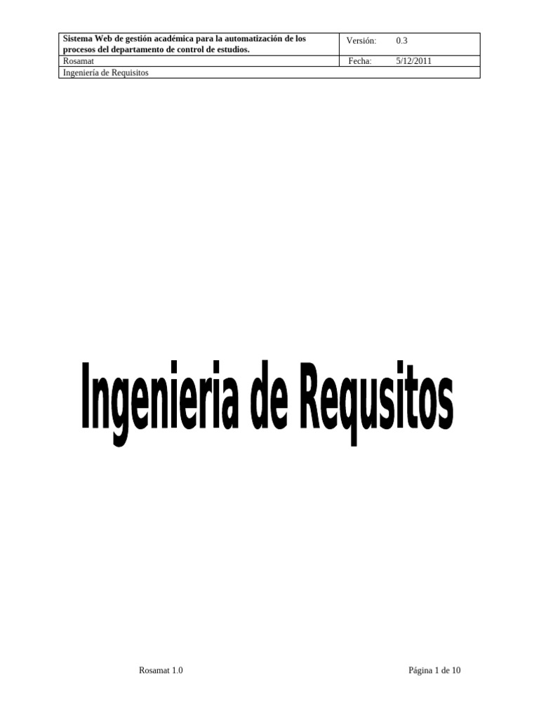ingenieria de requisitos | PDF | Software | Usuario (informática)