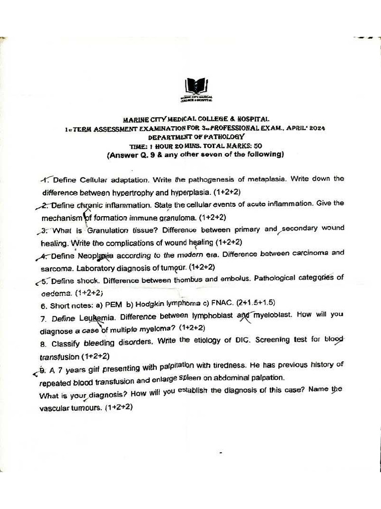 MCMC All 1st Term Questions (3rd Phase) | PDF