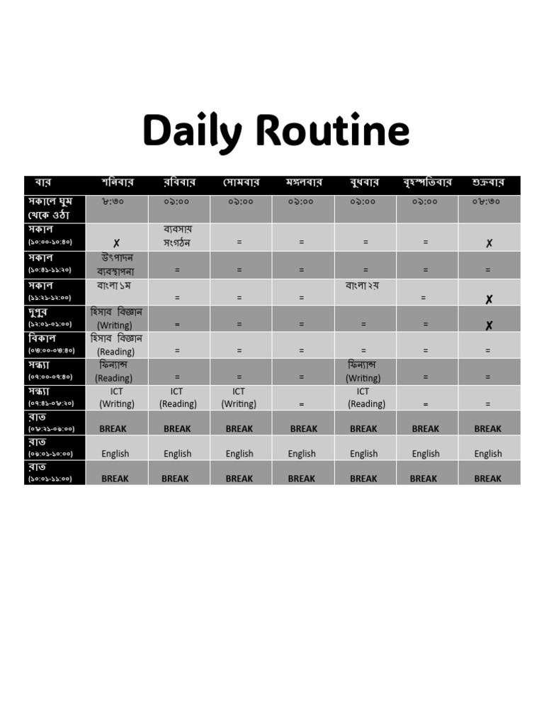 Daily Routine | PDF