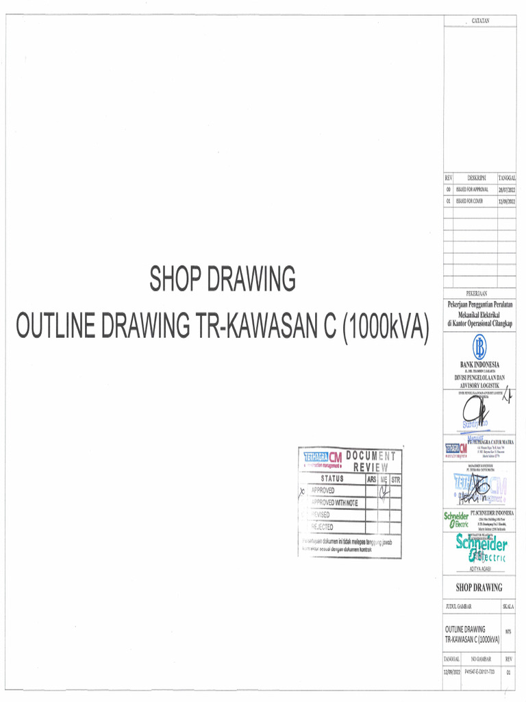 P41547-E-D0101-T03 R00 OUTLINE DRAWING TRANSFORMER KAWASAN C (1000kVA ...