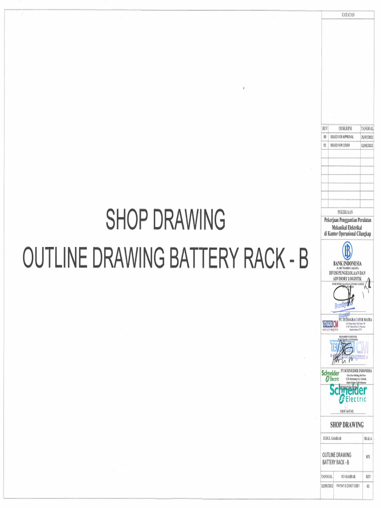 p41547-E-d0407-Db01 r00 Outline Drawing Battery Rack-B (Approved) | PDF