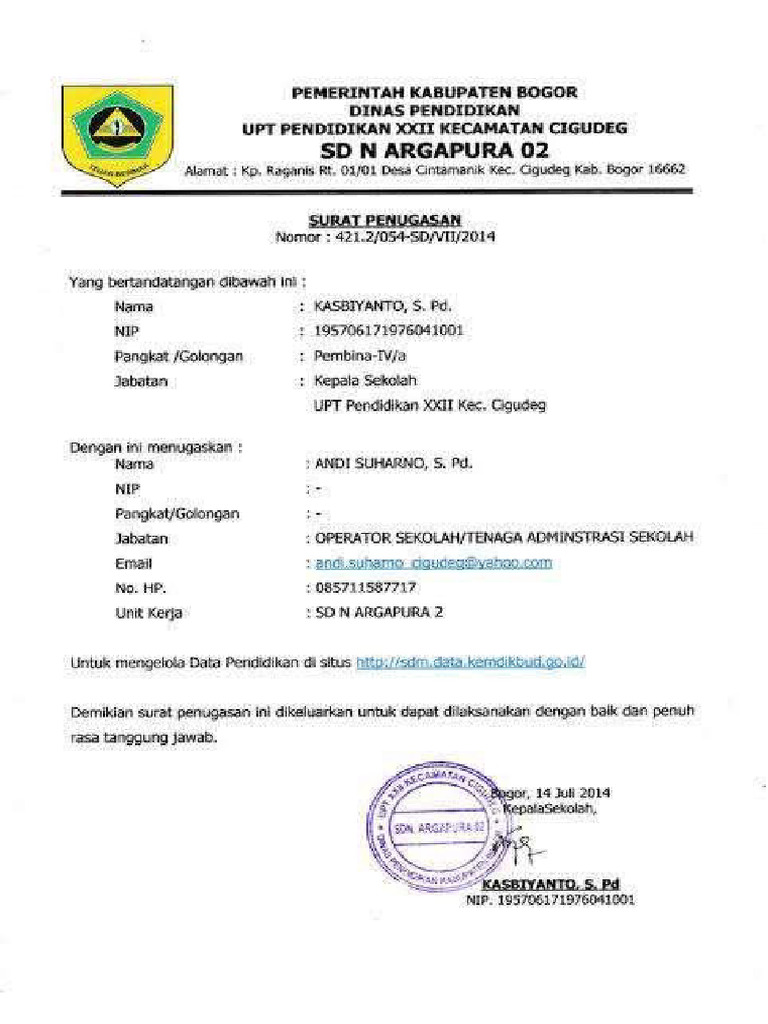 Surat Tugas OPS | PDF