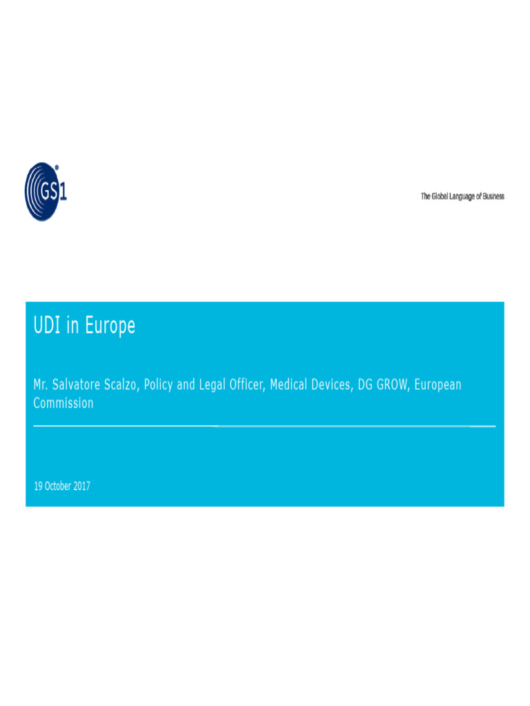 1 - Udi in Europe - Scalzo | PDF | Medical Device