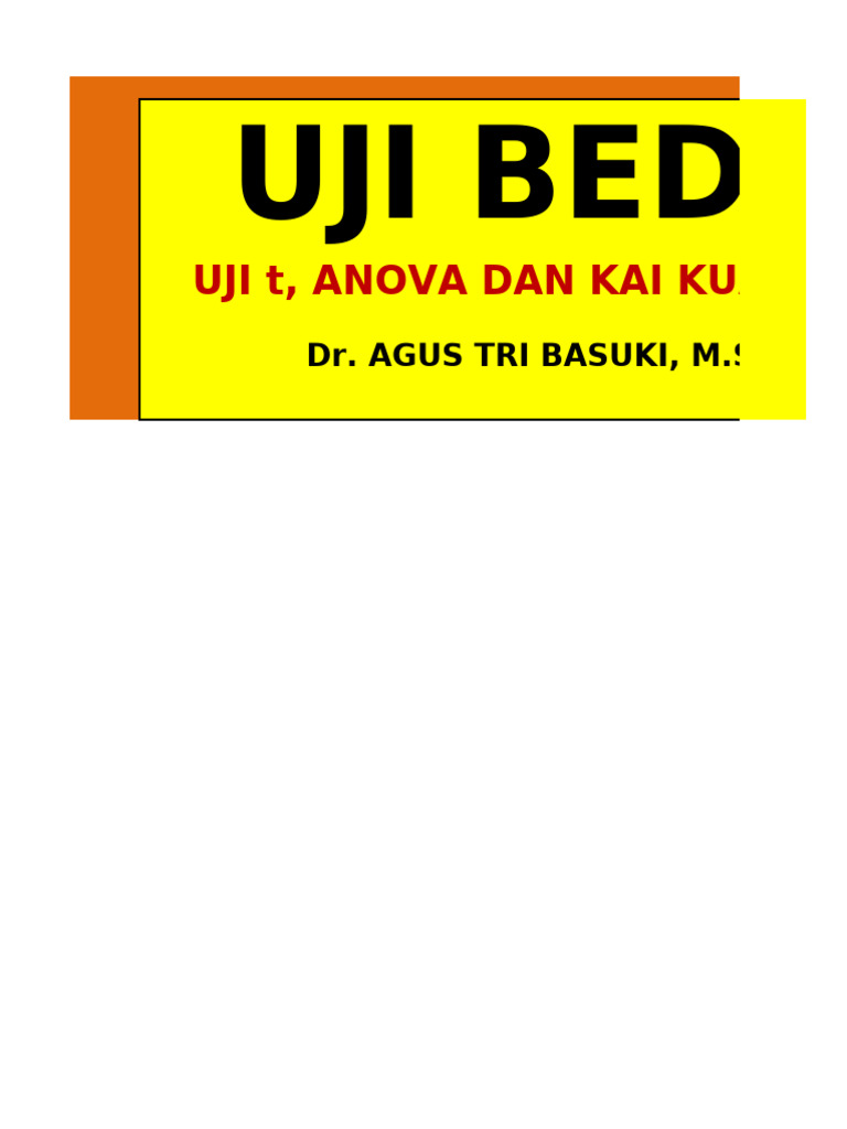 Uji Beda Rata Rata | PDF